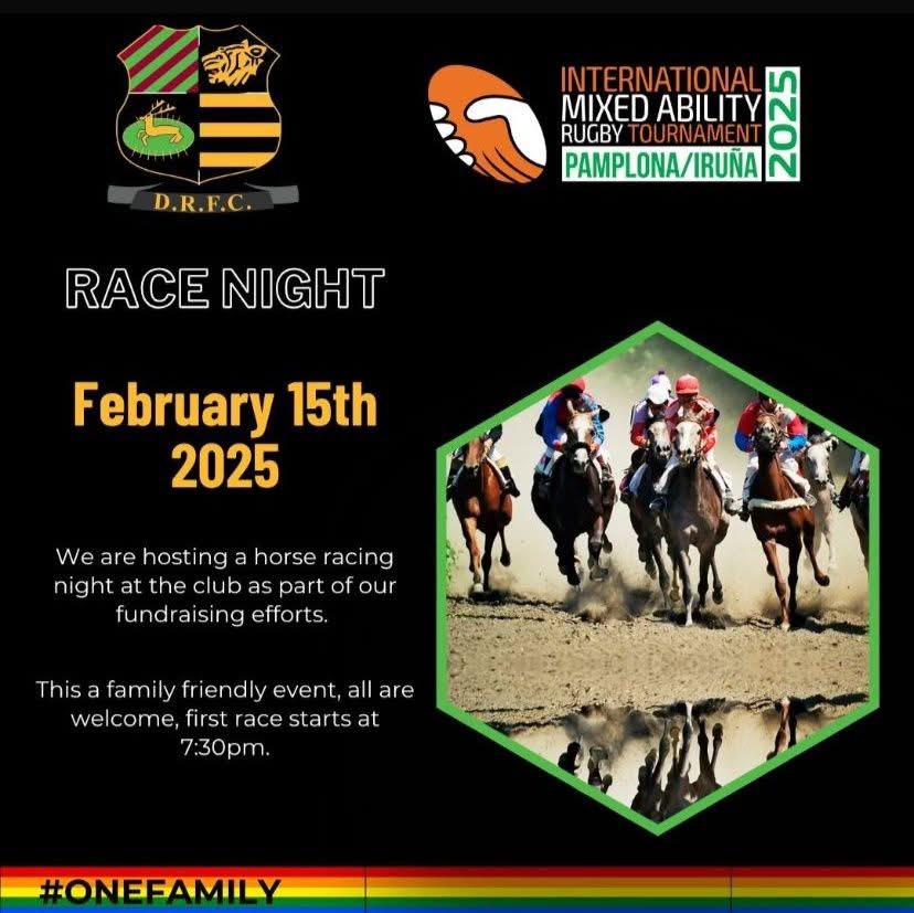 Derby Bucks, Fund Raising Race Night - Derby Rugby Football Club